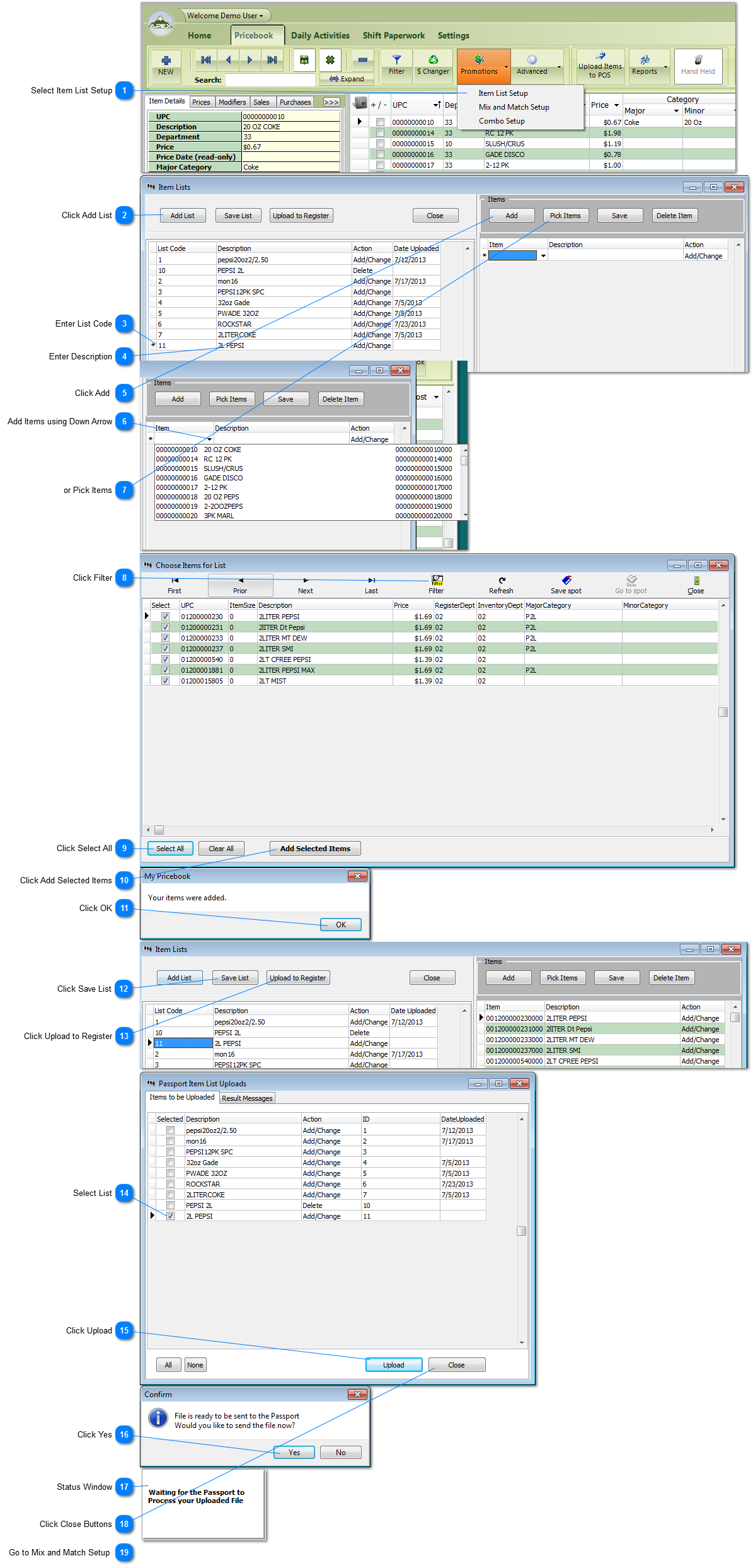 Create Item List Create Item List